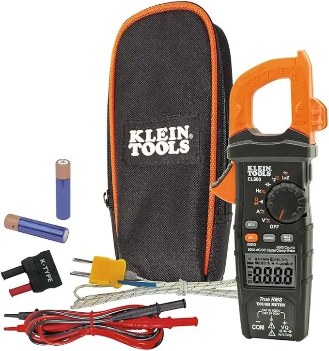 Klein Tools CL800 Digital Clamp Meter TRMS Auto-Ranging AC/DC 1000V ...